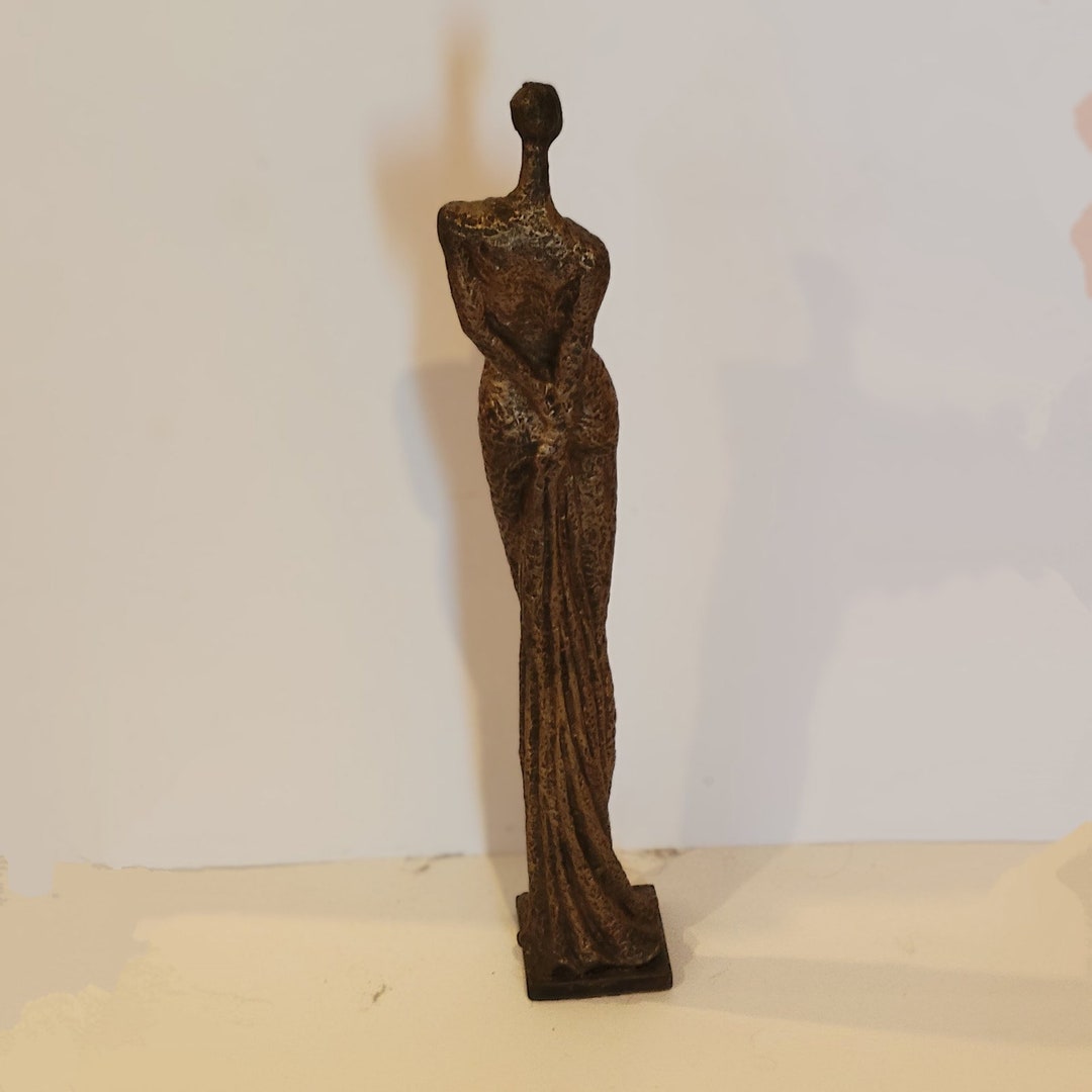 Vintage Modern Art Modernistic Female Women Bronze Sculpture 20" Tall ...
