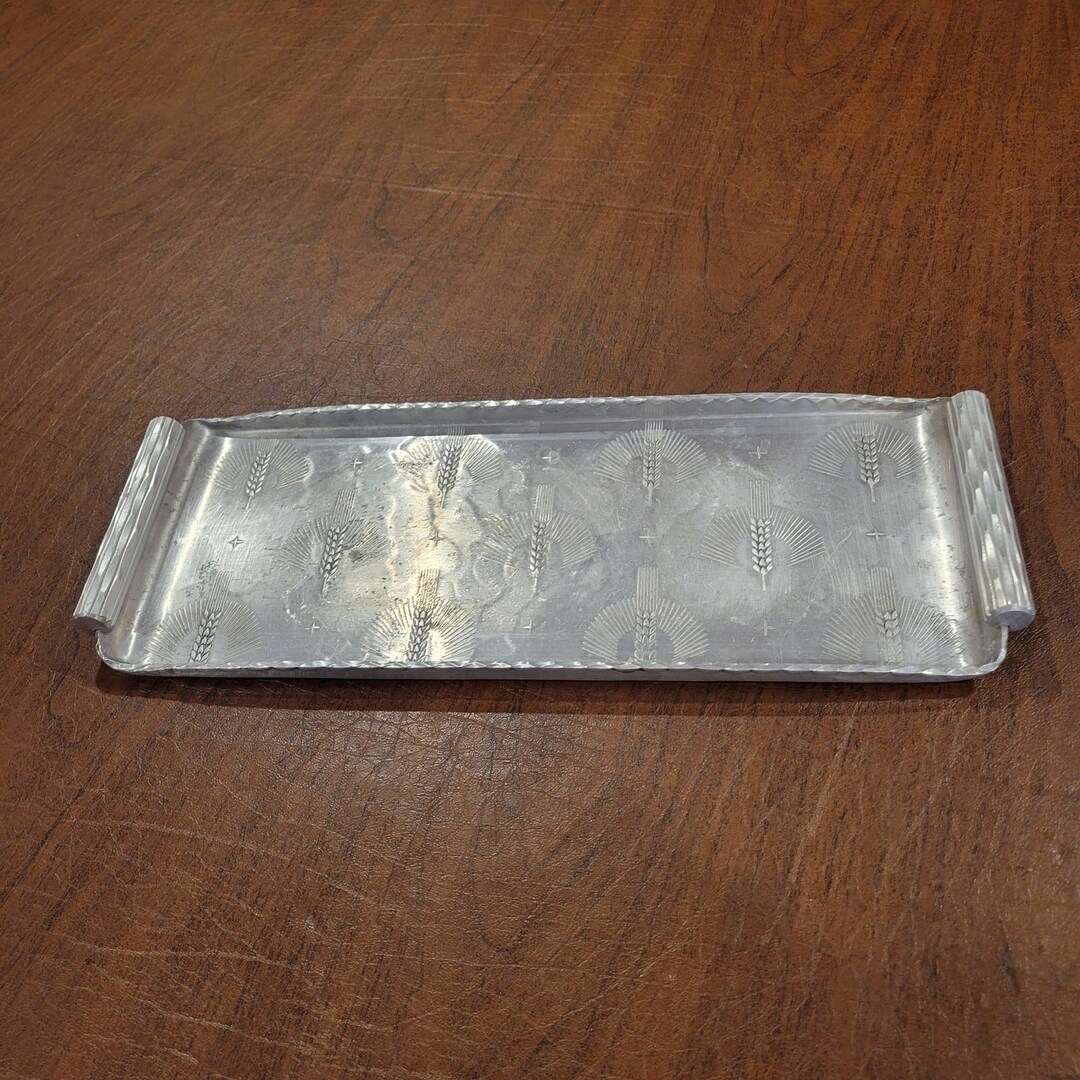 Vintage Arthur Armour Art Deco Hammered Aluminum Wheat Tray 13x5.25" - Etsy