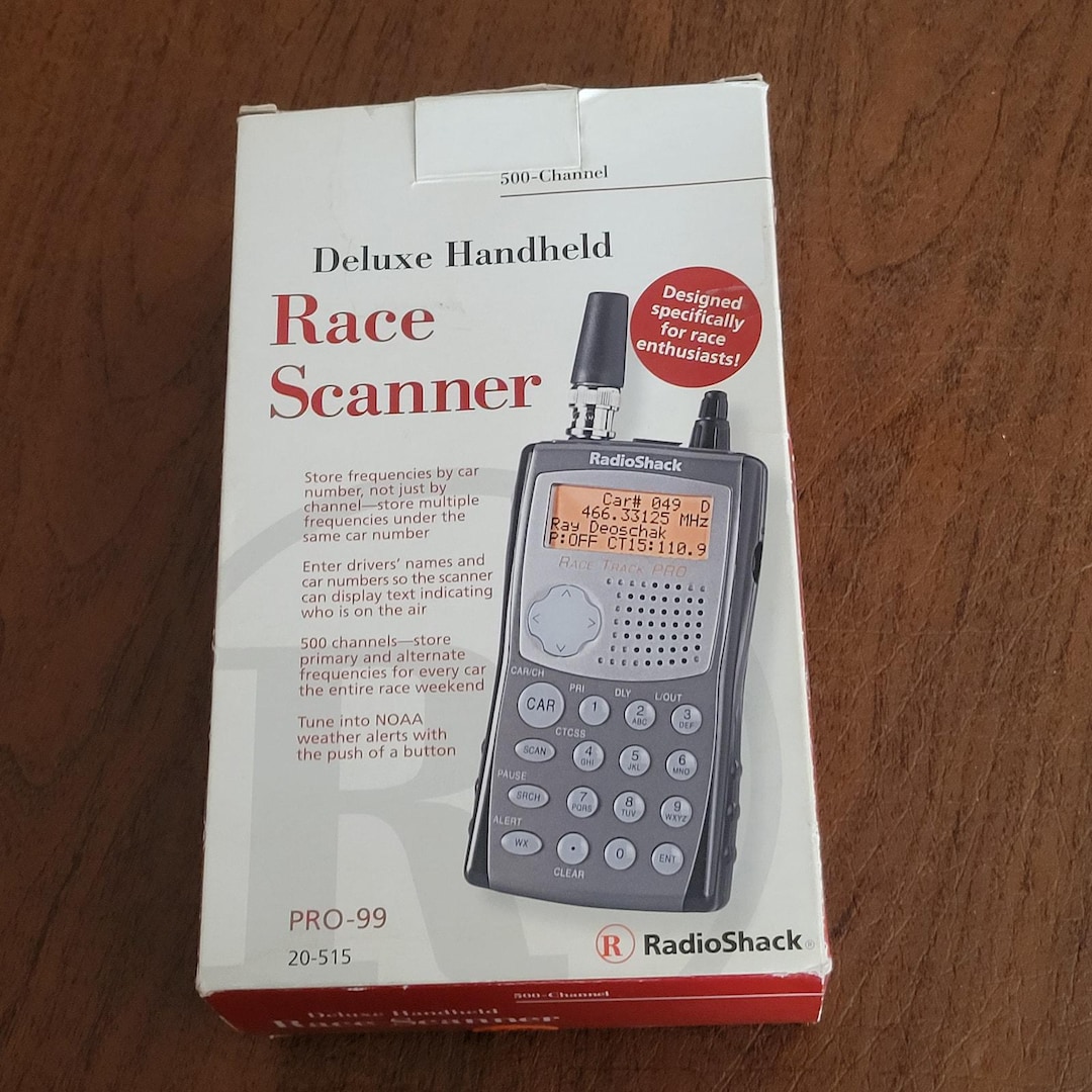 Vintage Radio Shack PRO-99 Deluxe Handheld Race Scanner. New, Open Box ...
