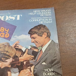 Vintage the Saturday Evening POST Magazine June 1, 1968 Bobby Kennedy ...