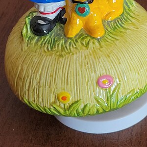 Vintage Schmid Raggedy Ann and Raggedy Dog Music Box 349 Made in Japan ...