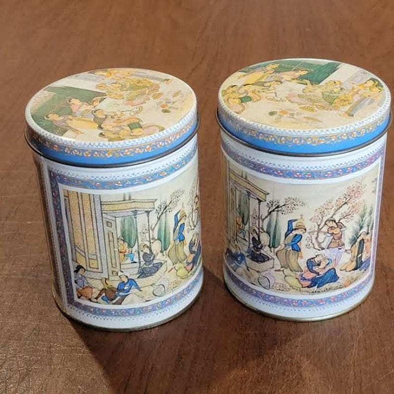 Vintage Ben Rickert Collectible Empty Tin Canister Container - Etsy