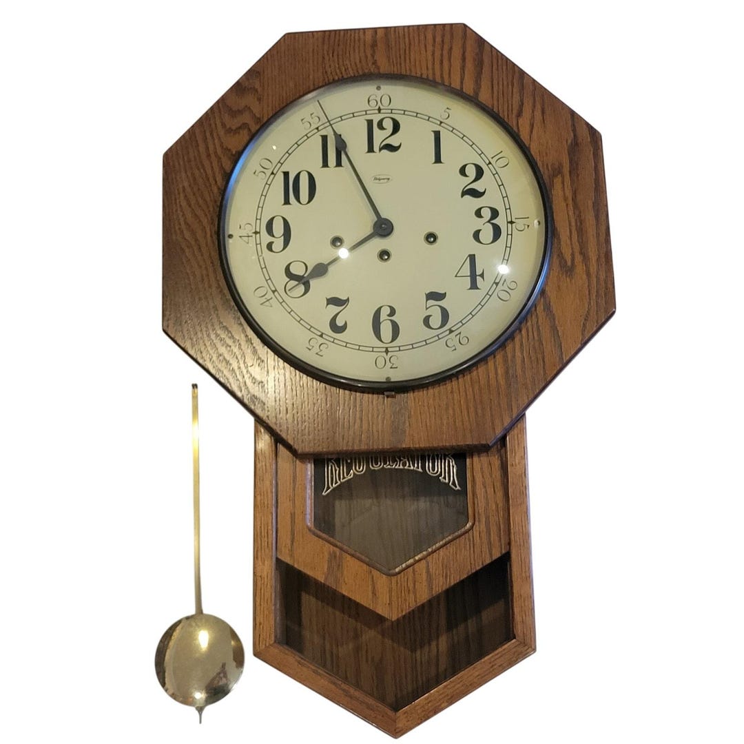 Vintage Ridgeway Regulator Clock Franz Hermle Movement 341-020 West ...