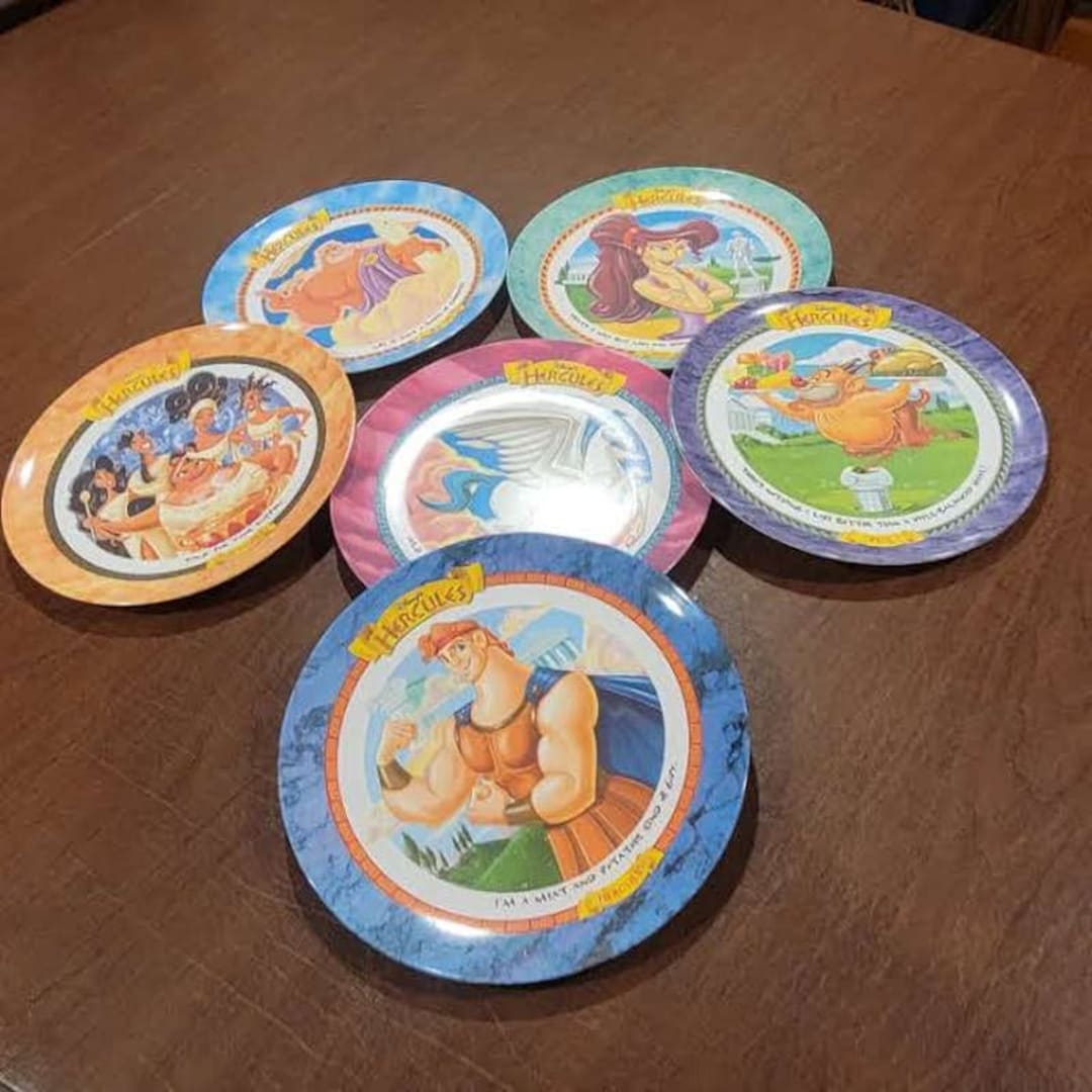 Vintage Disney Hercules Melamine Plastic Kids Collectors Plates ...