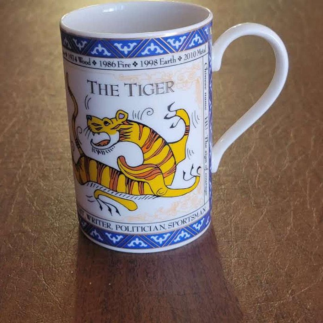 Rare Vintage Dunoon Chinese Astrology Zodiac Mug The Tiger Made In