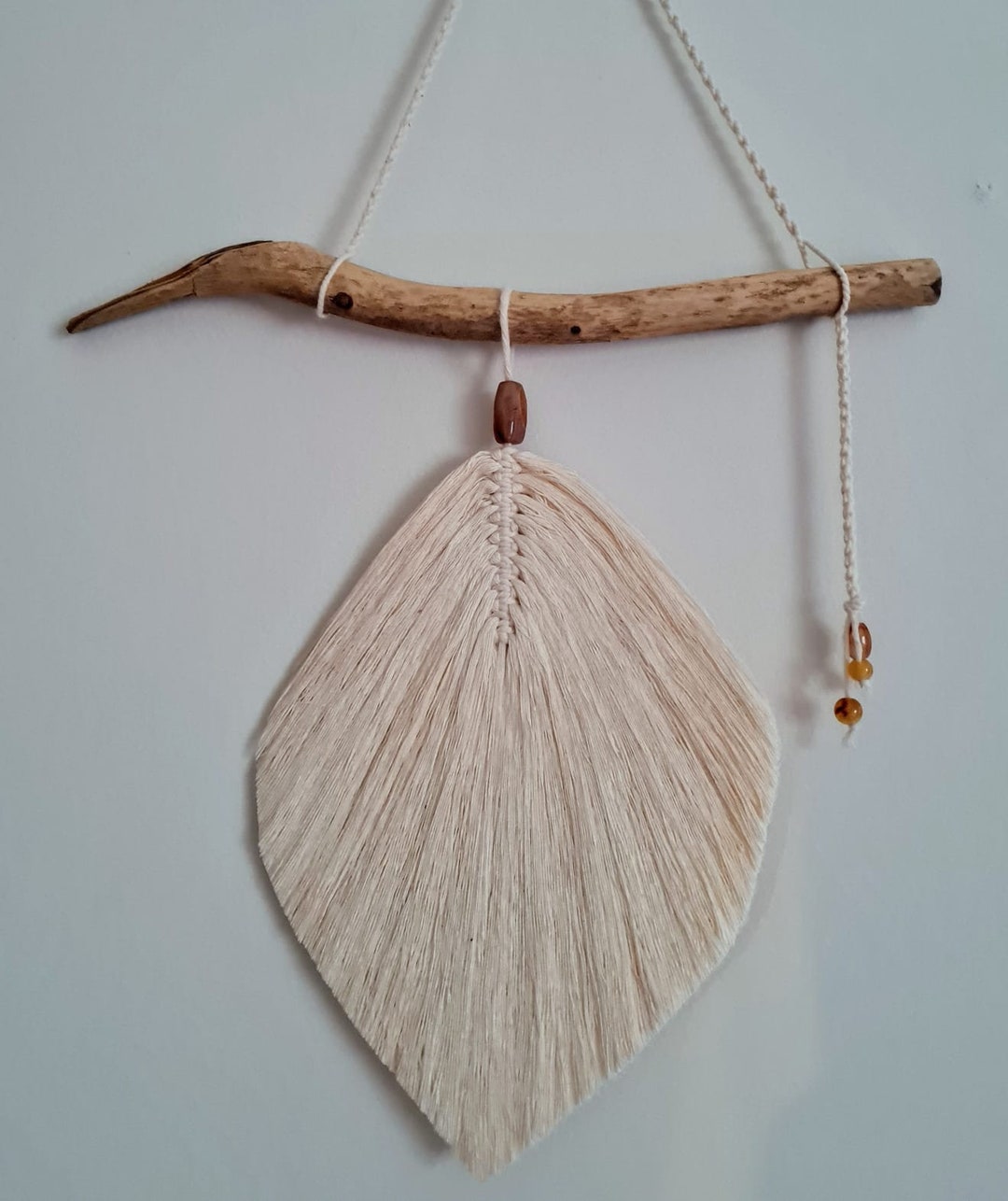Macramé Leaf Made in Italy - With Stick Worked From River Water - With ...
