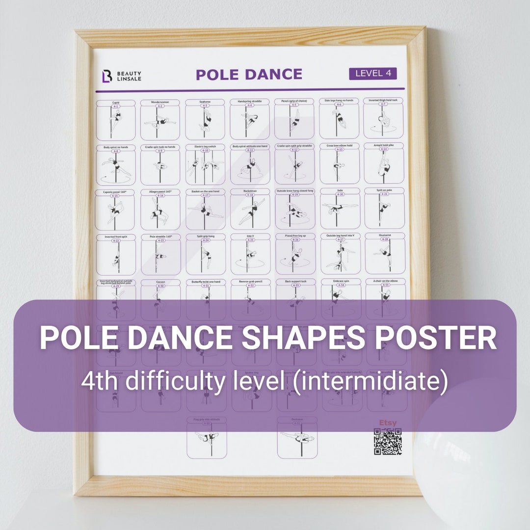 Pole Dance Shapes Poster 4th Difficulty Level Pole Dancer - Etsy