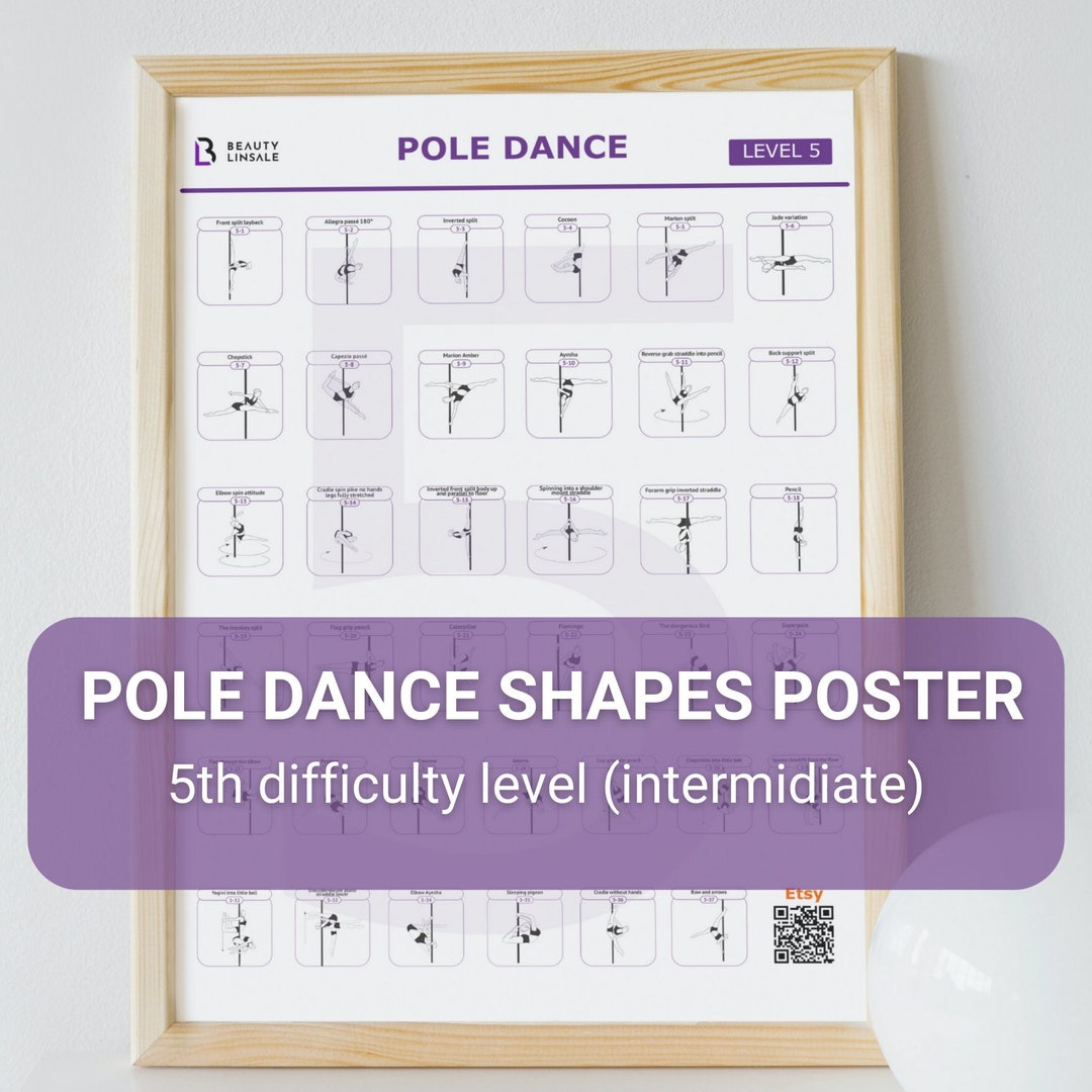 Pole Fitness Shapes Poster 5th Level Pole Studio Decor - Etsy
