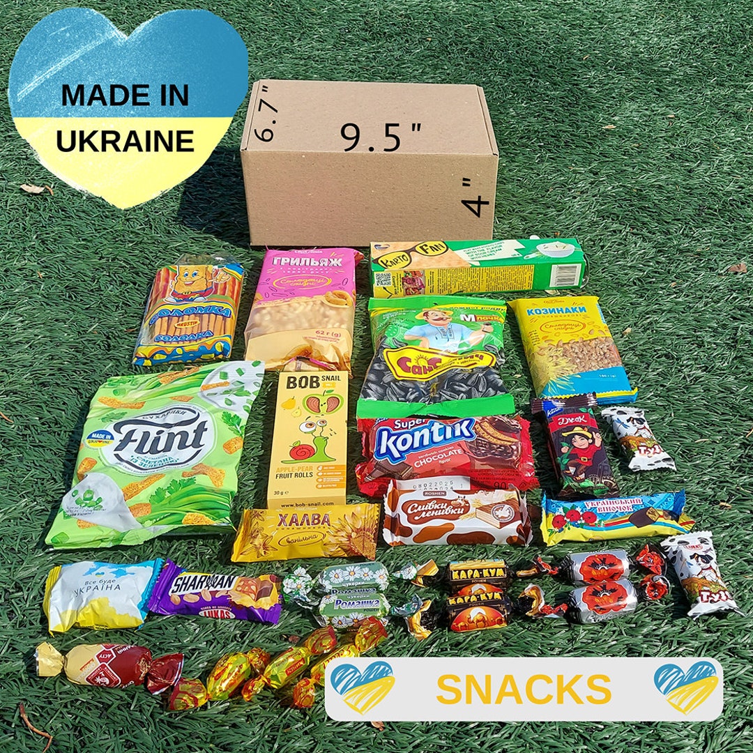 Ukrainian Snack Box Exotic Treats Snacks From Ukraine at Least 29.3 Oz ...