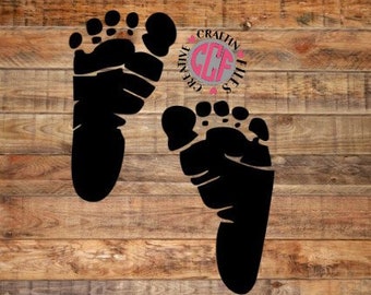 Baby feet svg | Etsy