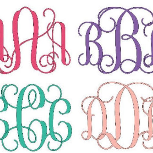 SVG Script Interlocking Monogram Font SVG Script Cursive - Etsy
