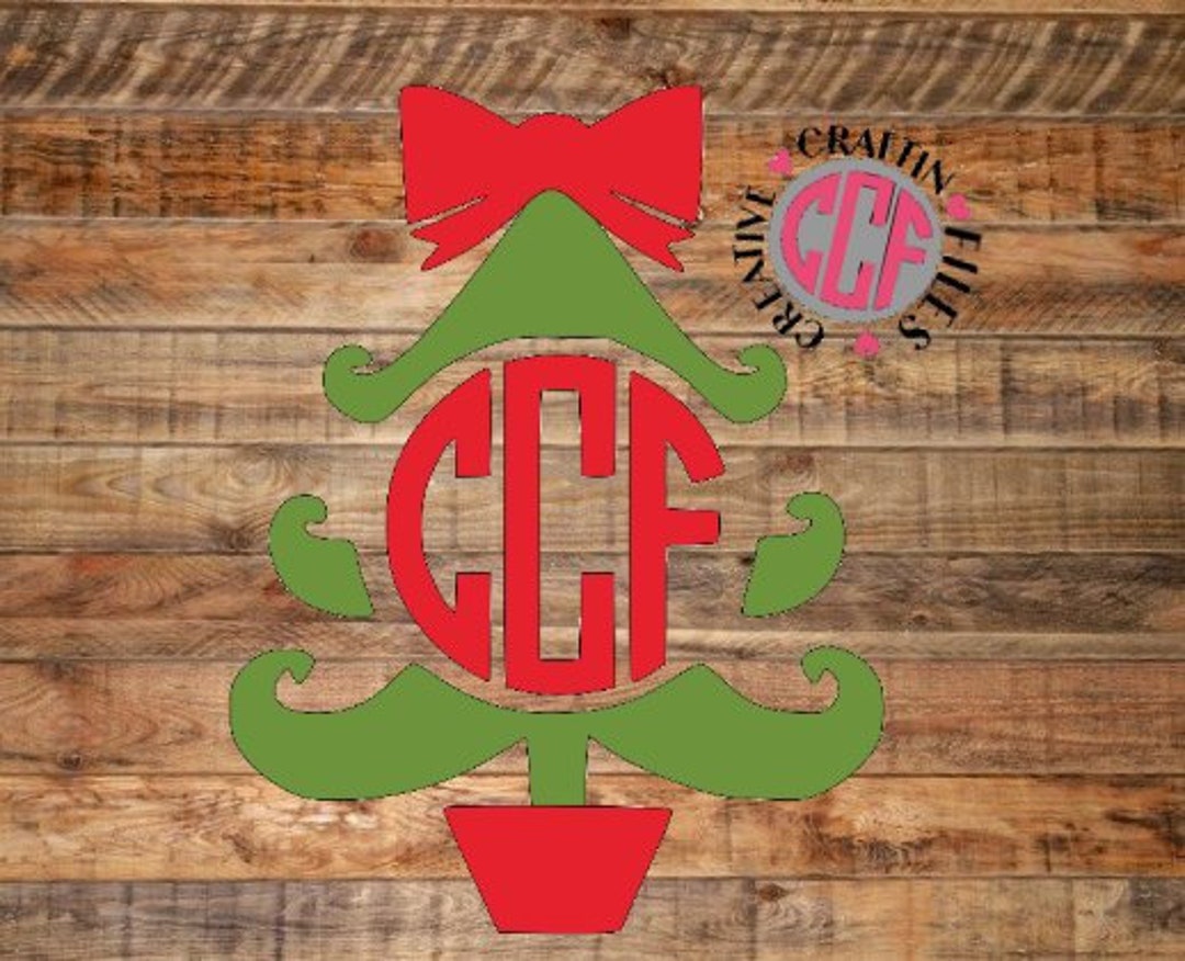 Christmas Tree Monogram Svg, Christmas Tree Svg, Christmas Tree ...