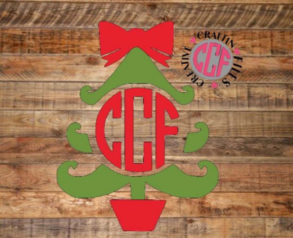 Christmas Tree Monogram Svg, Christmas Tree Svg, Christmas Tree ...