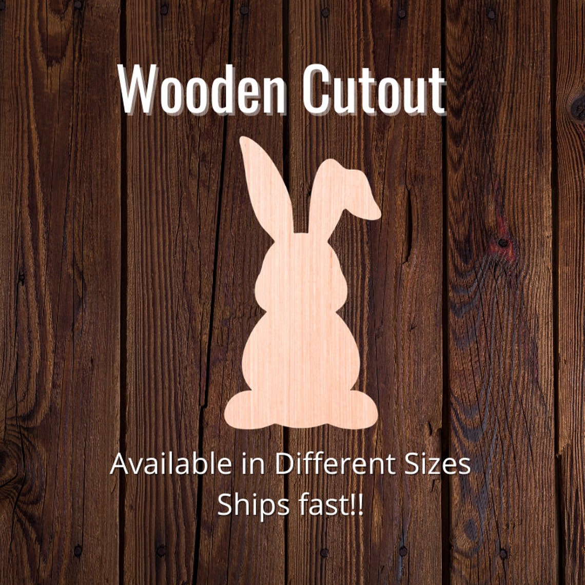 Easter Bunny Wood Cutout Bunny Laser Cut Easter Bunny Wooden | Etsy