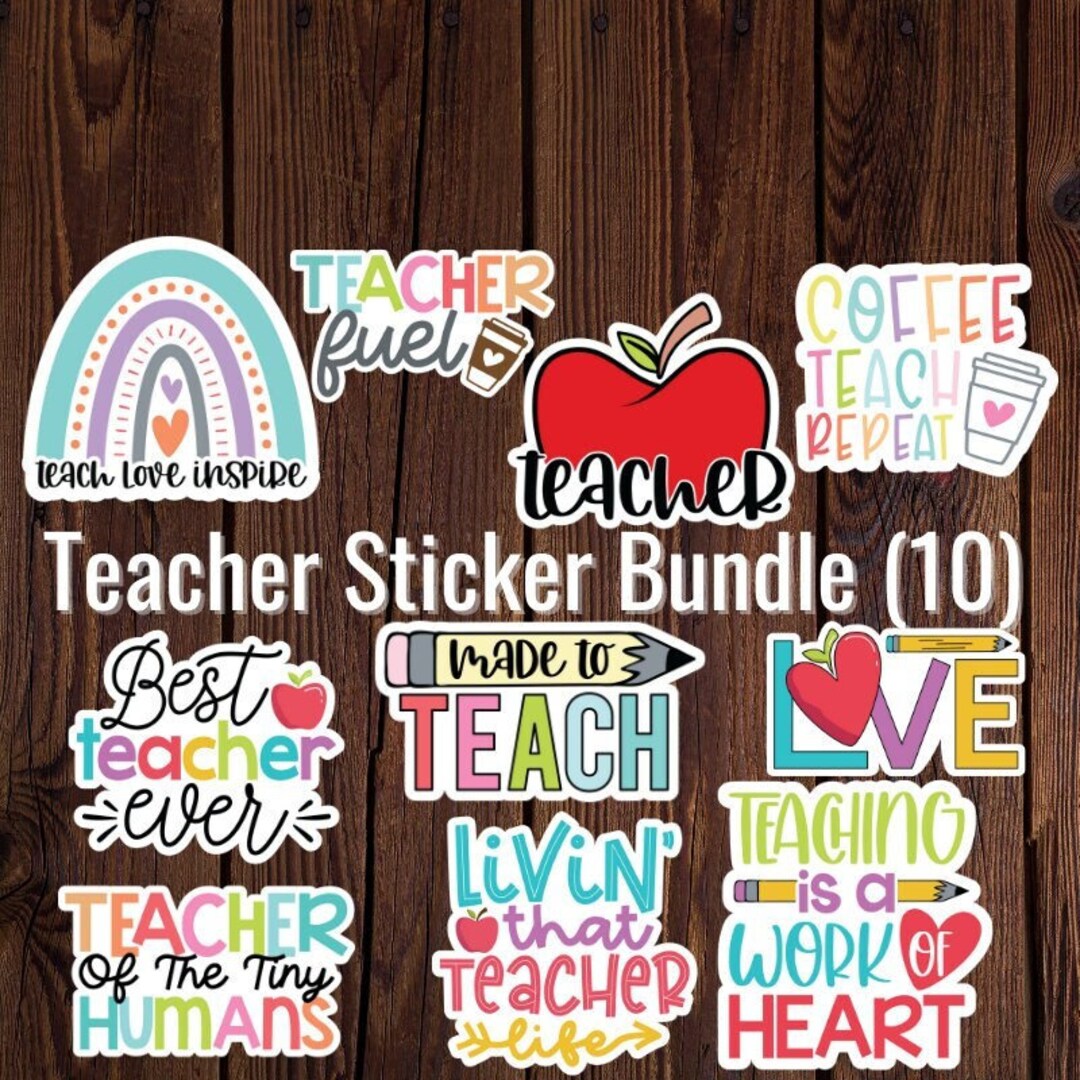 Teacher Sticker Bundle, Teacher Stickers, Teacher Gifts, Teacher ...