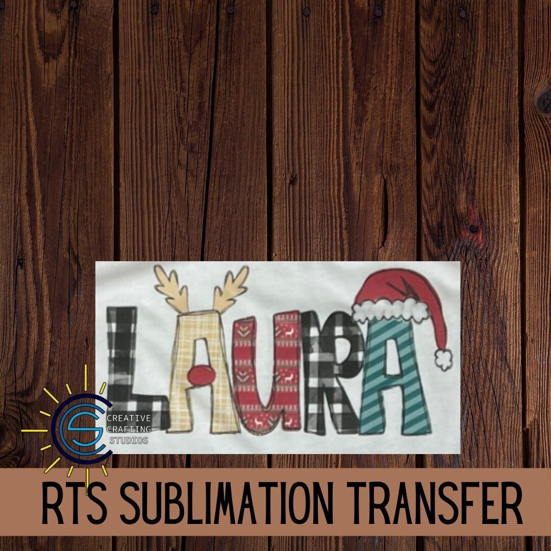 Custom Christmas Name Sublimation Transfer Name Sublimation - Etsy