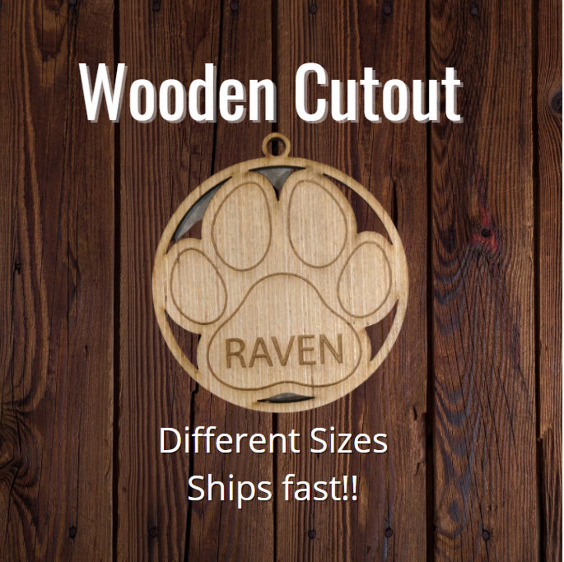 Dog Paw Wood Cutout Dog Wooden Cutout Dog Puppy Wood Craft | Etsy