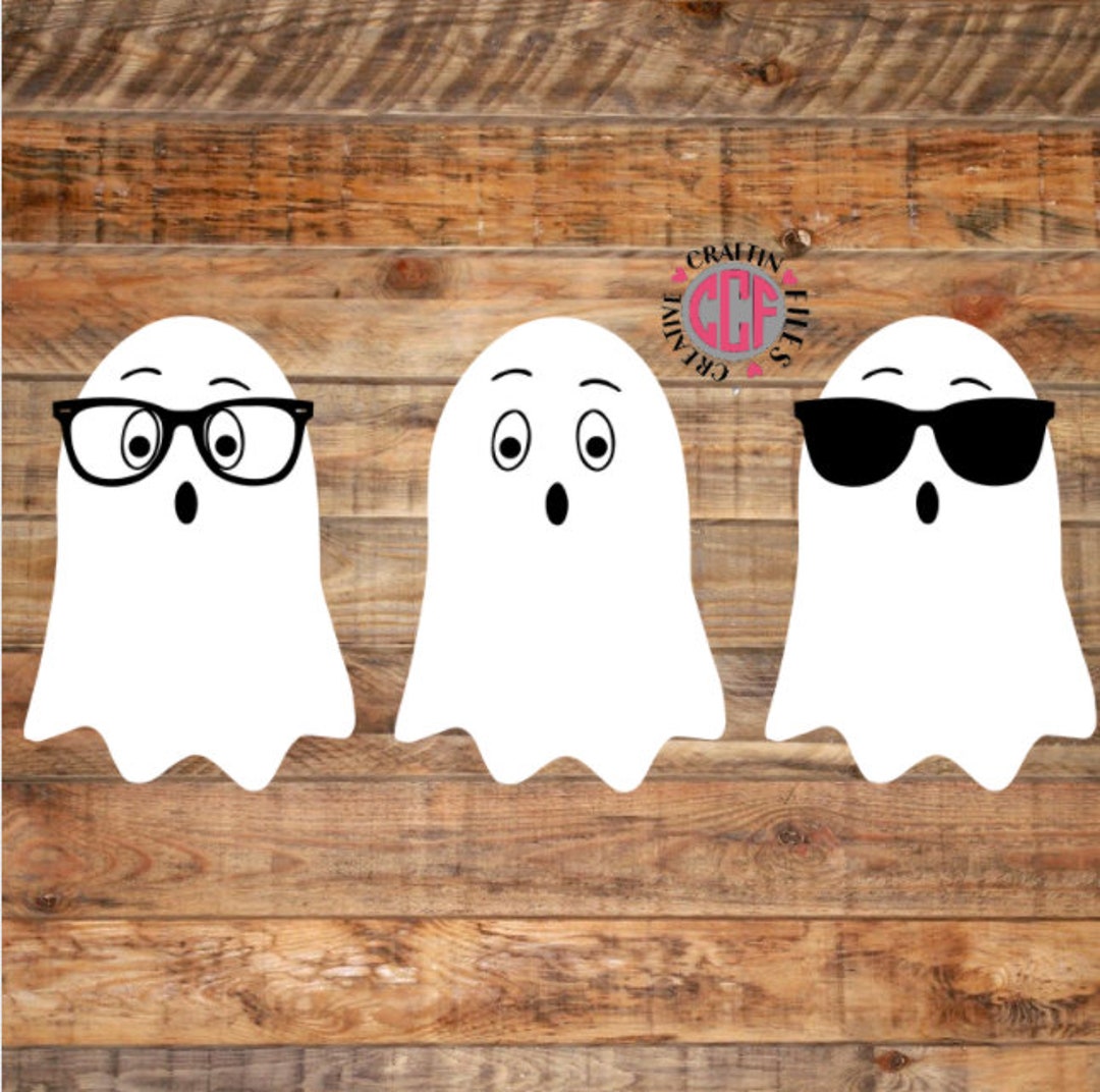 Ghost SVG, Nerd Ghost, Cool Ghost With Glasses, Halloween, Scary Boo ...