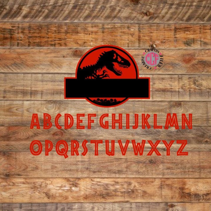 Dinosaur Logo Monogram With Font Digital Instant Download Cut - Etsy