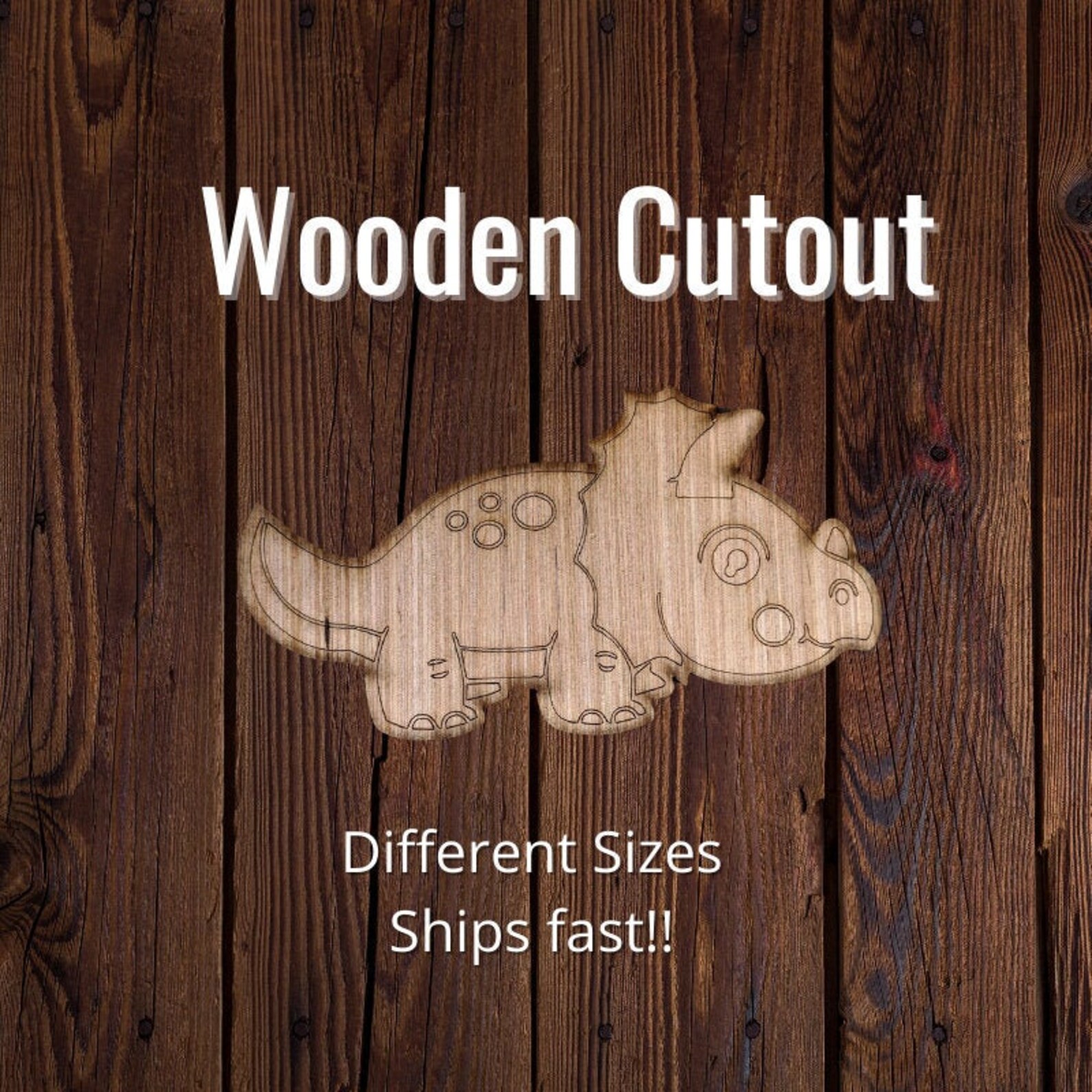 Dinosaur Wood Cutout Dinosaur Wooden Cutout Dinosaur Wood | Etsy