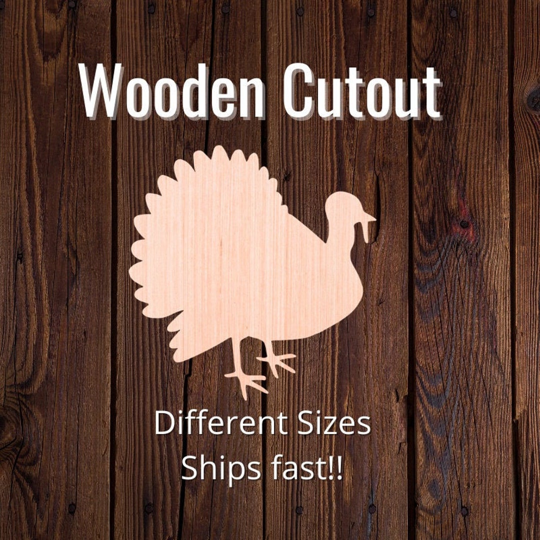 Turkey Wood Cutout, Turkey Laser Cut, Turkey Wooden Cutout, Turkey Wood ...
