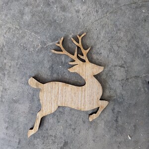 Reindeer Wood Cutout, Christmas Reindeer Wood Cutout, Reindeer Wooden ...