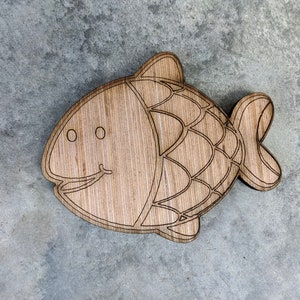 Fish Wood Cutout, Fish Wooden Cutout, Fish Wood Craft, Fish DIY Wood ...