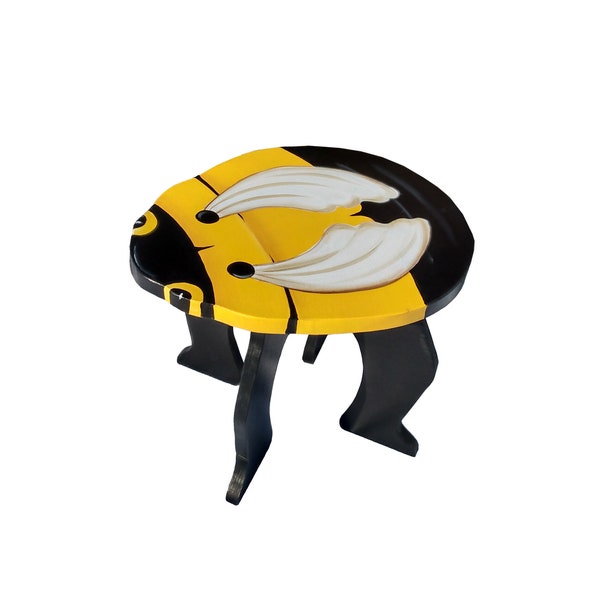 Whimsical Painted Stool - Etsy