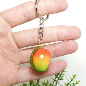 Mango Bag Charm From Polymer Clay Fruit Keychain - Etsy