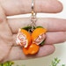 Mandarin Key Chain From Polymer Clay Orange Fruit Keychain Cute Citrus ...