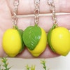 Green Lime Keychain From Polymer Clay Fruit Bag Charm Citrus Keychain ...