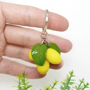 Polymer Clay Handbag Charm Bag Charm Lemon Keychain Miniature Lemon ...