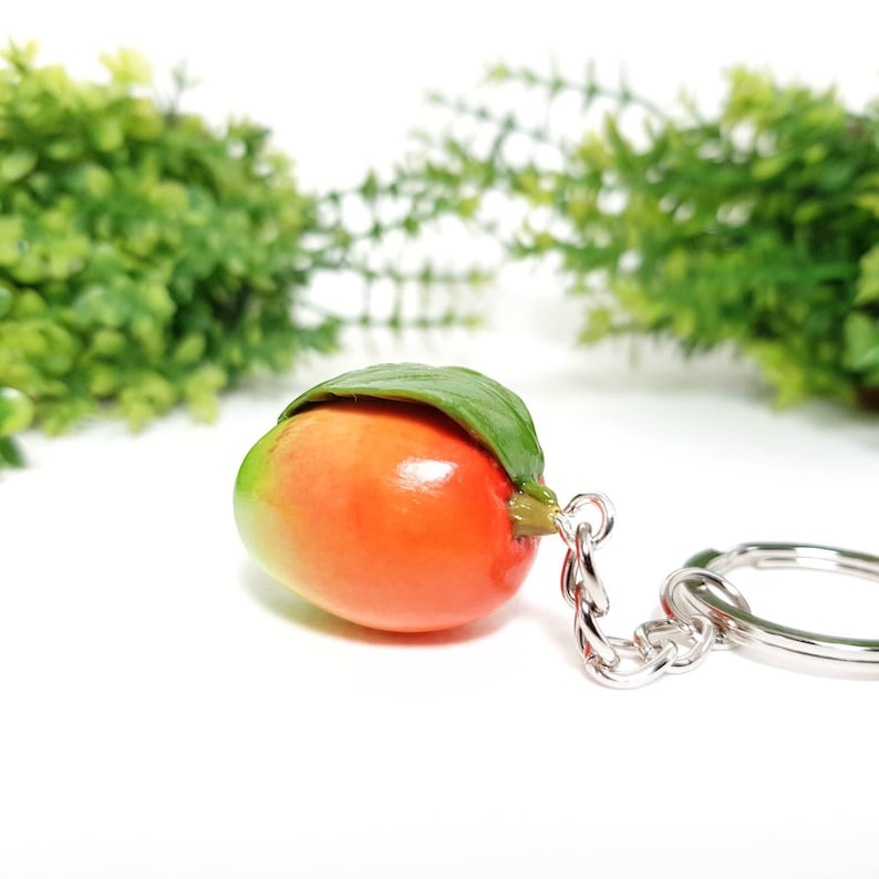 Mango Bag Charm From Polymer Clay Fruit Keychain - Etsy