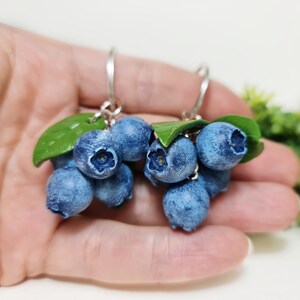 Blueberry Bag Charm From Polymer Clay Fruit Keychain Cute Berries Key ...