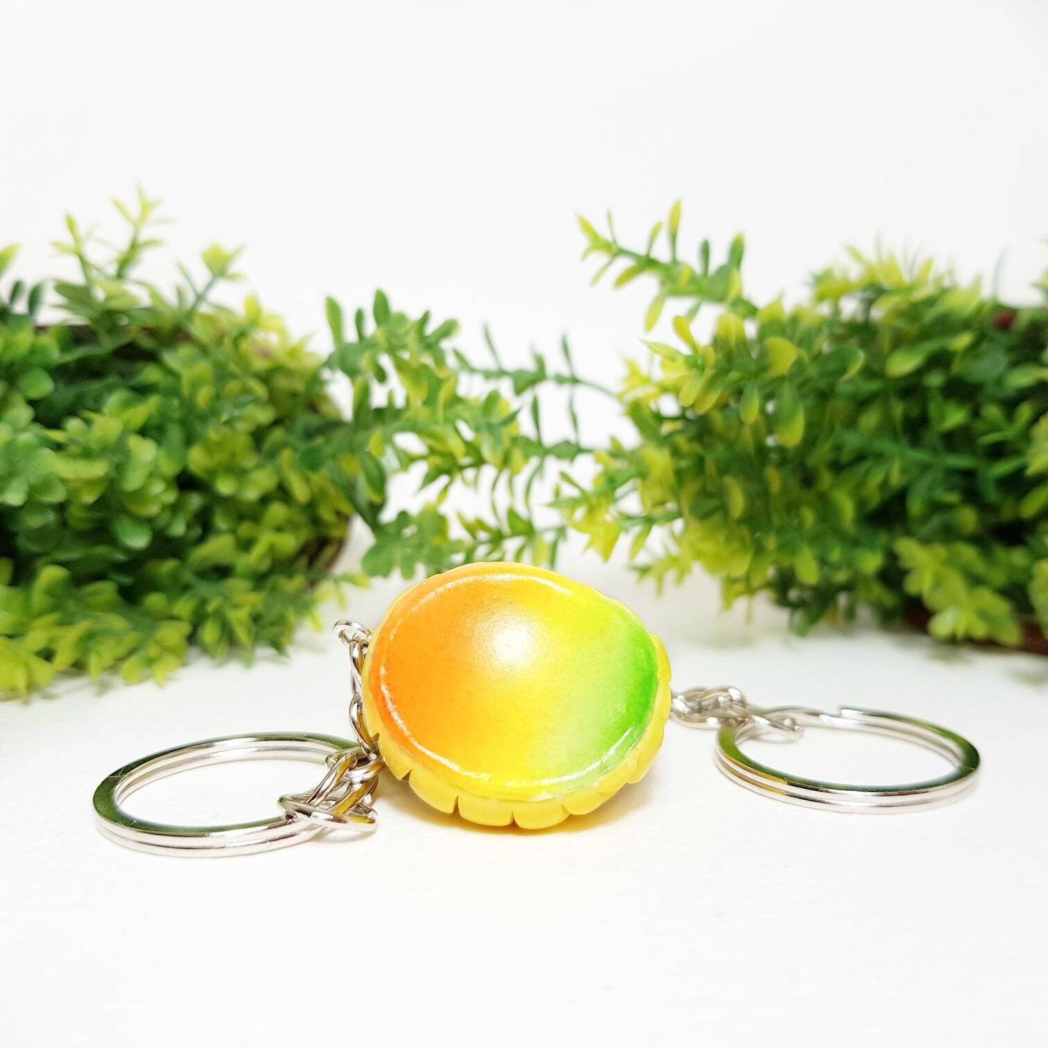 Mango Keychain From Polymer Clay Fruit Key Chain Tropical | Etsy