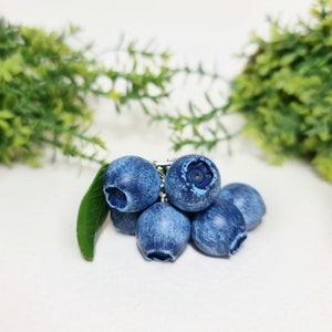 Blueberry Bag Charm From Polymer Clay Fruit Keychain Cute Berries Key ...
