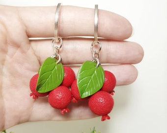 Mango Bag Charm From Polymer Clay Fruit Keychain | Etsy