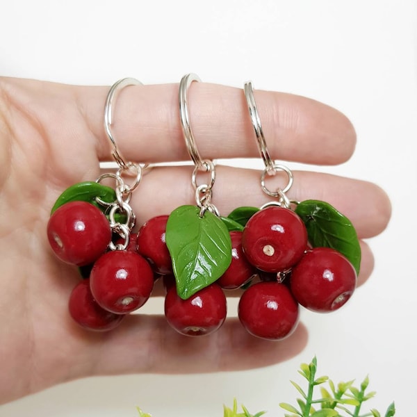 Cherry Keychain - Etsy