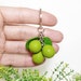 Green Lime Keychain From Polymer Clay Fruit Bag Charm Citrus Keychain ...
