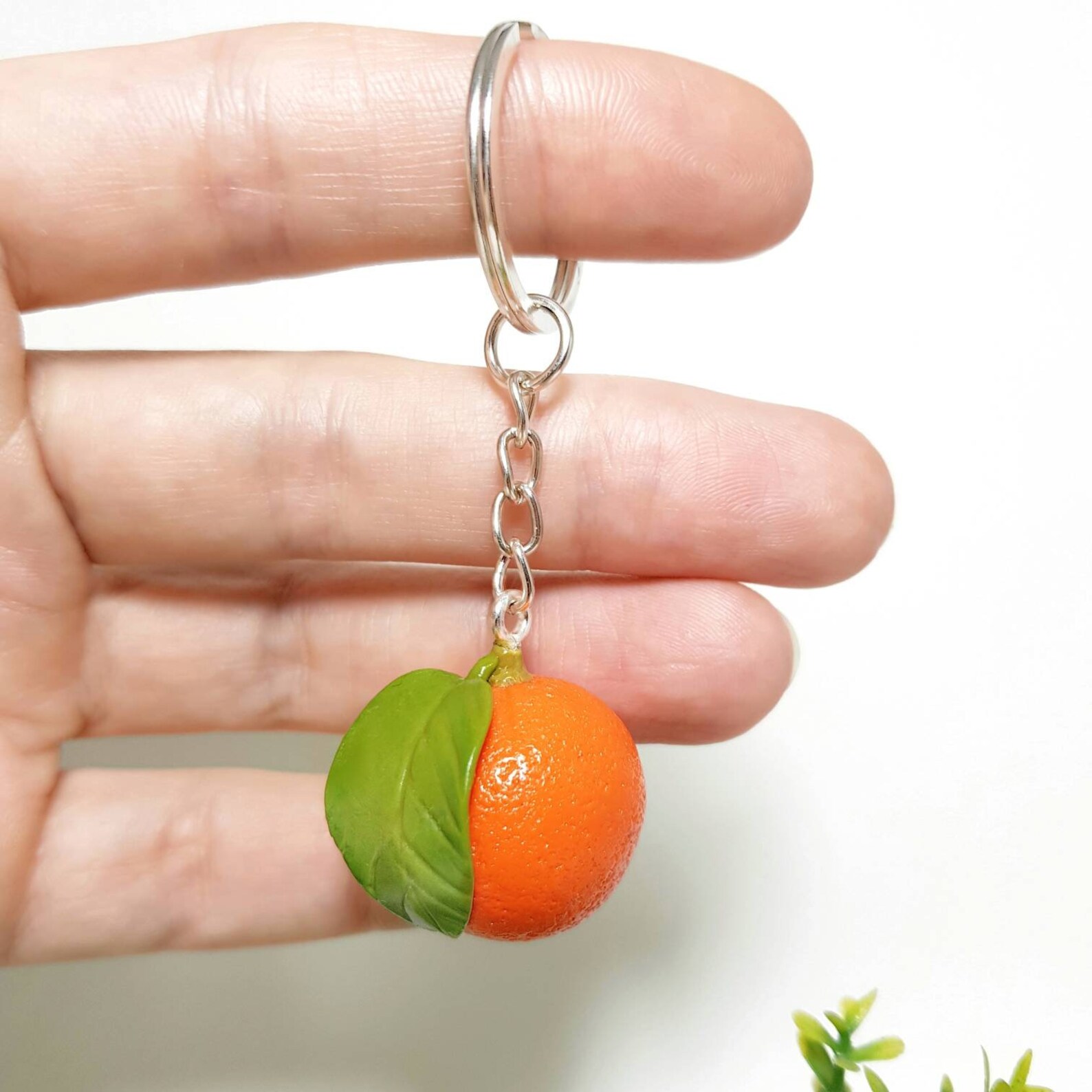 Polymer Clay Handbag Charm Bag Charm Orange Keychain Mandarin Orange ...
