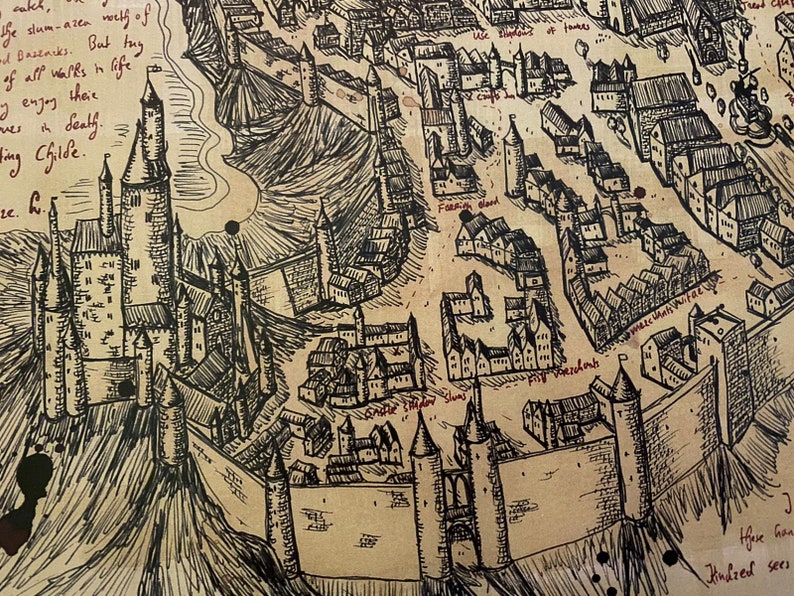 Map Hunting Grounds, Fantasy Map, Fantasy Map Illustration, Cartography ...