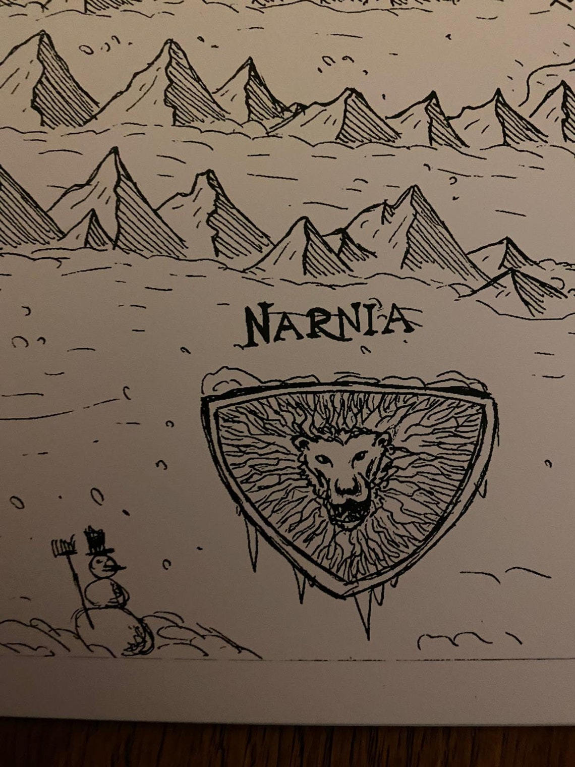 Map of Narnia, Fantasy Map, Art Print, the Lion, the Witch & the ...
