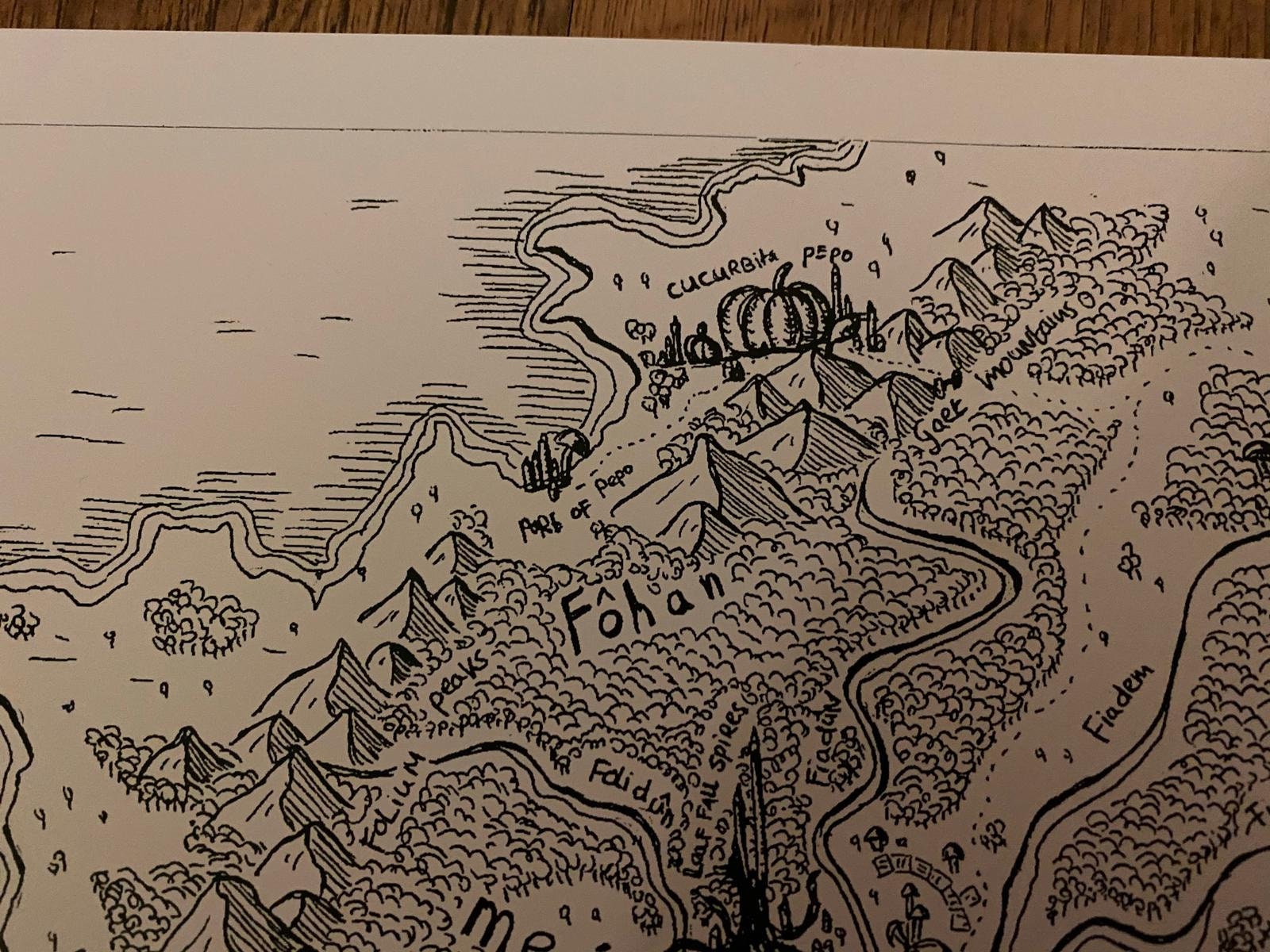 Fantasy Map of Autumnus Regum - Lands of Autumn, Art Print ...