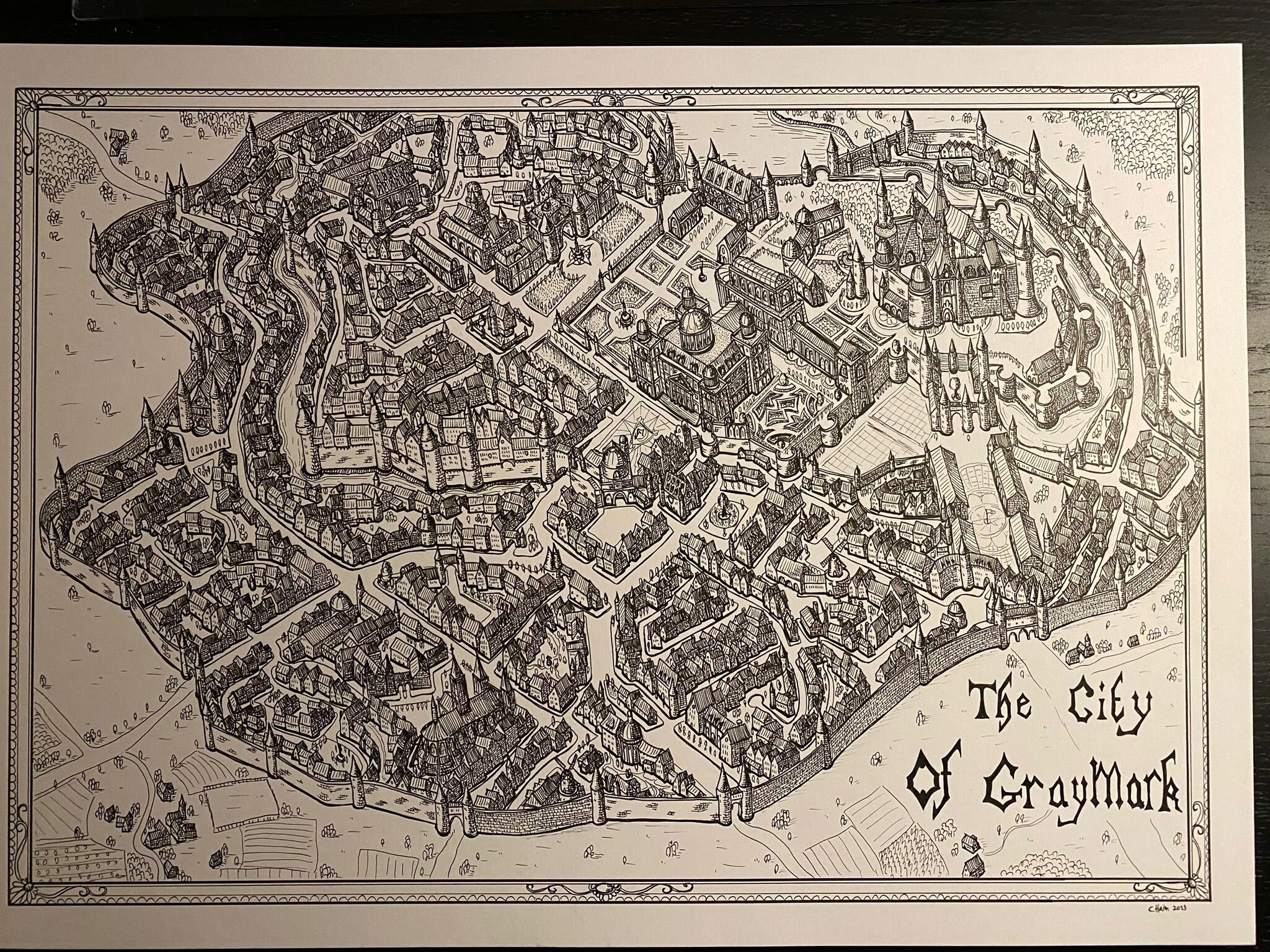 The City of Graymark, Fantasy Map, Dungeons & Dragons Map, Fantasy Map ...