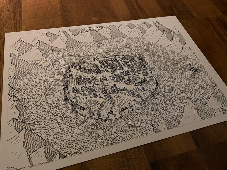 Map Bastion, Fantasy Map, Fantasy City, Top Down View, Carthography ...