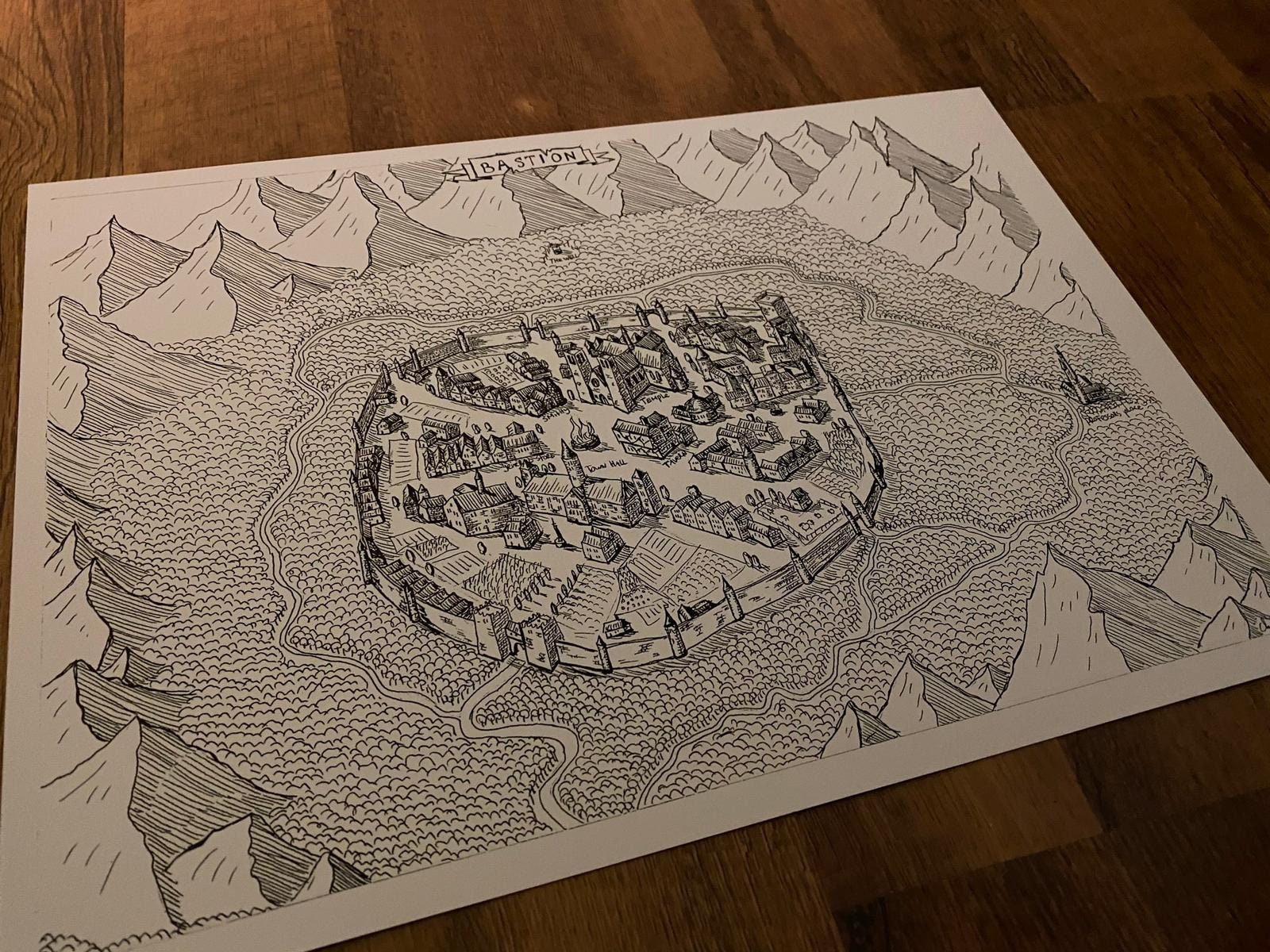 Map Bastion, Fantasy Map, Fantasy City, Top Down View, Carthography ...