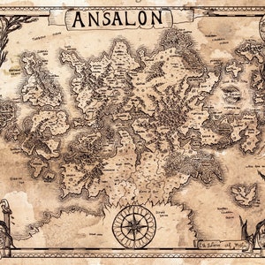 Ansalon, Fantasy Map, Fantasy Map Illustration, Fantasy Map Maker, Art ...