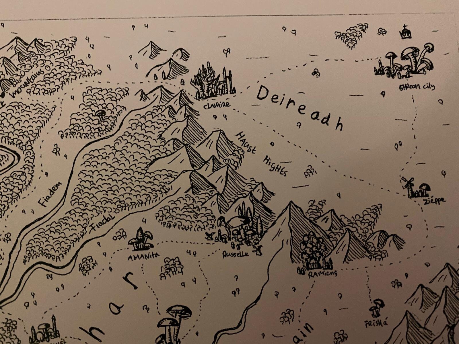 Fantasy Map of Autumnus Regum - Lands of Autumn, Art Print ...