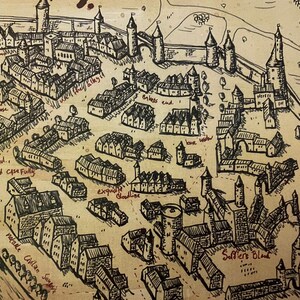 Map Hunting Grounds, Fantasy Map, Fantasy Map Illustration, Cartography ...