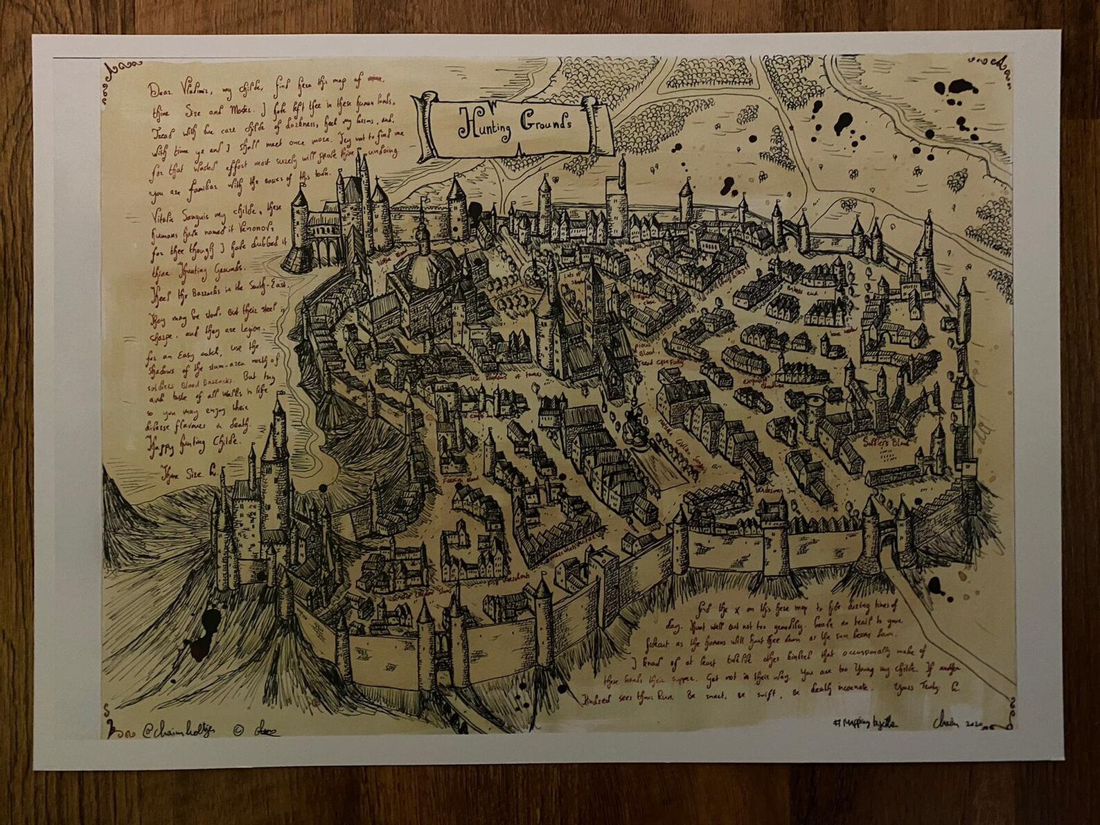 Map Hunting Grounds, Fantasy Map, Fantasy Map Illustration, Cartography ...